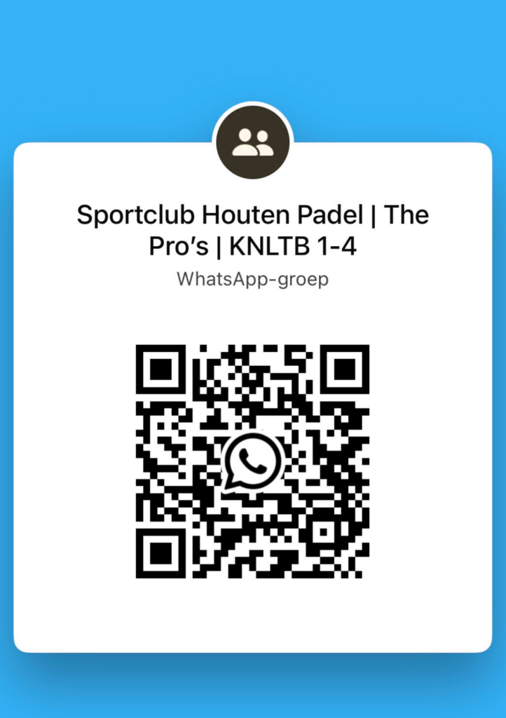 QR code groepsapp padel - Sportclub Houten